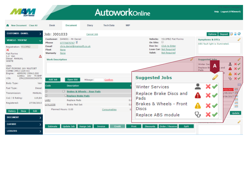 User guides - Using the improved CRM screen - Autowork Online